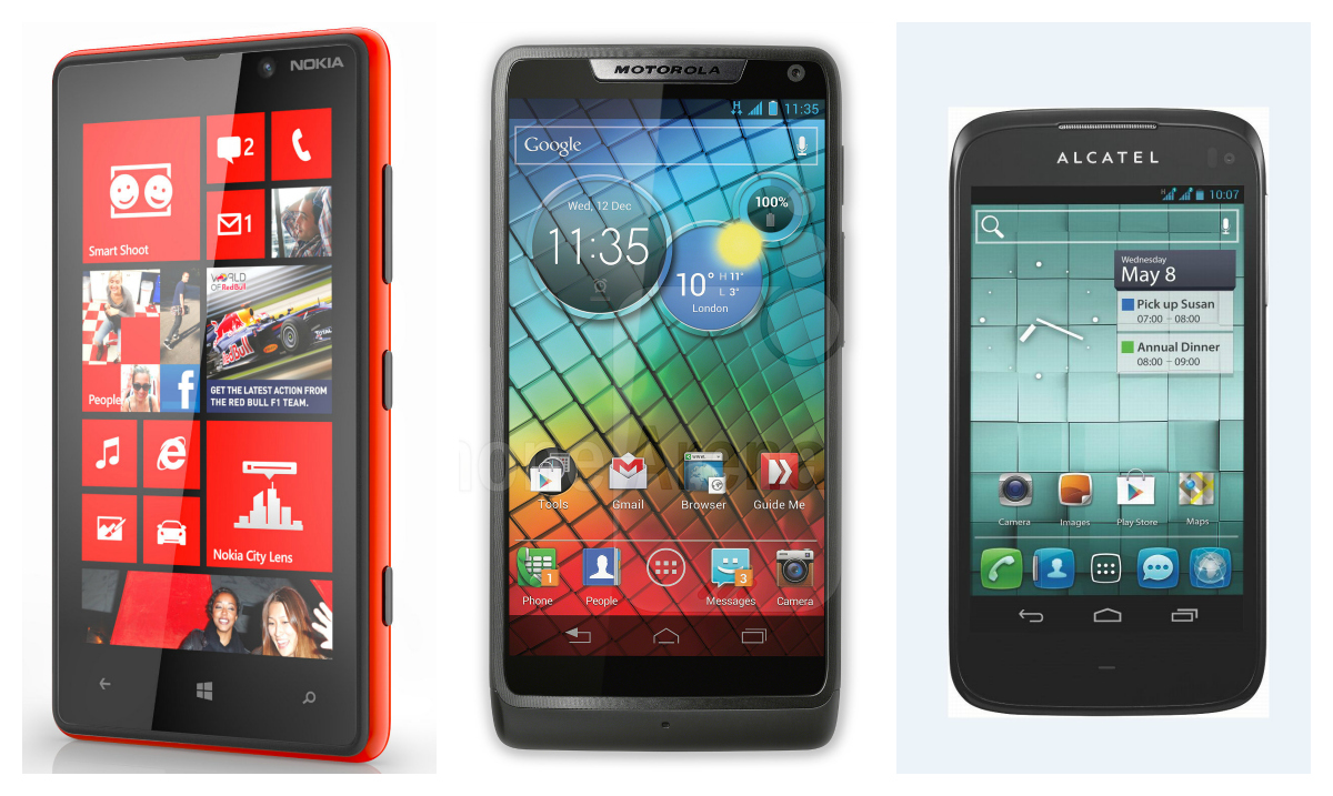 Telefoane noi în România: Nokia Lumia 820, Motorola RAZR I, Alcatel OT-997D