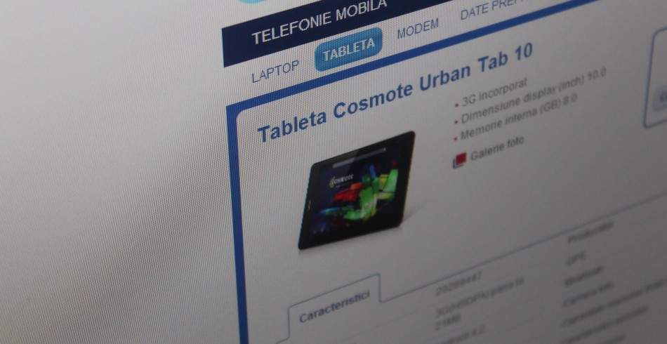 Cosmote Urban Tab 10 - tabletă de 10 inch cu 3G, specificații complete ...