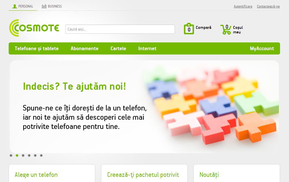Cosmote România și-a relansat site-ul și a adăugat un magazin online