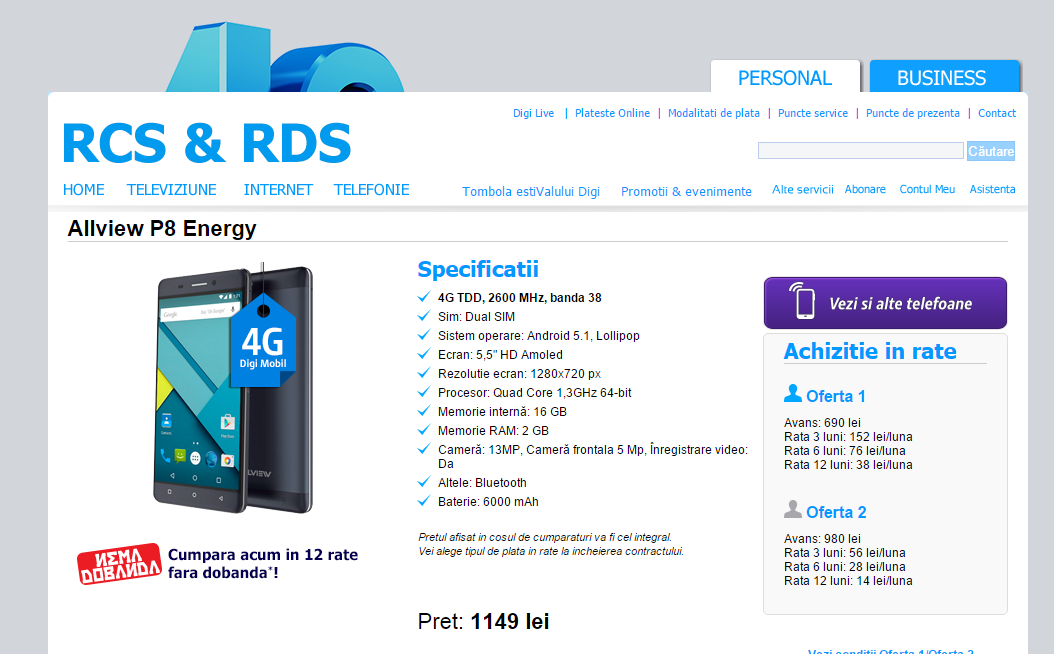 Primele telefoane 4G în frecvența Digi Mobil: Allview E3 Living, P5 ...
