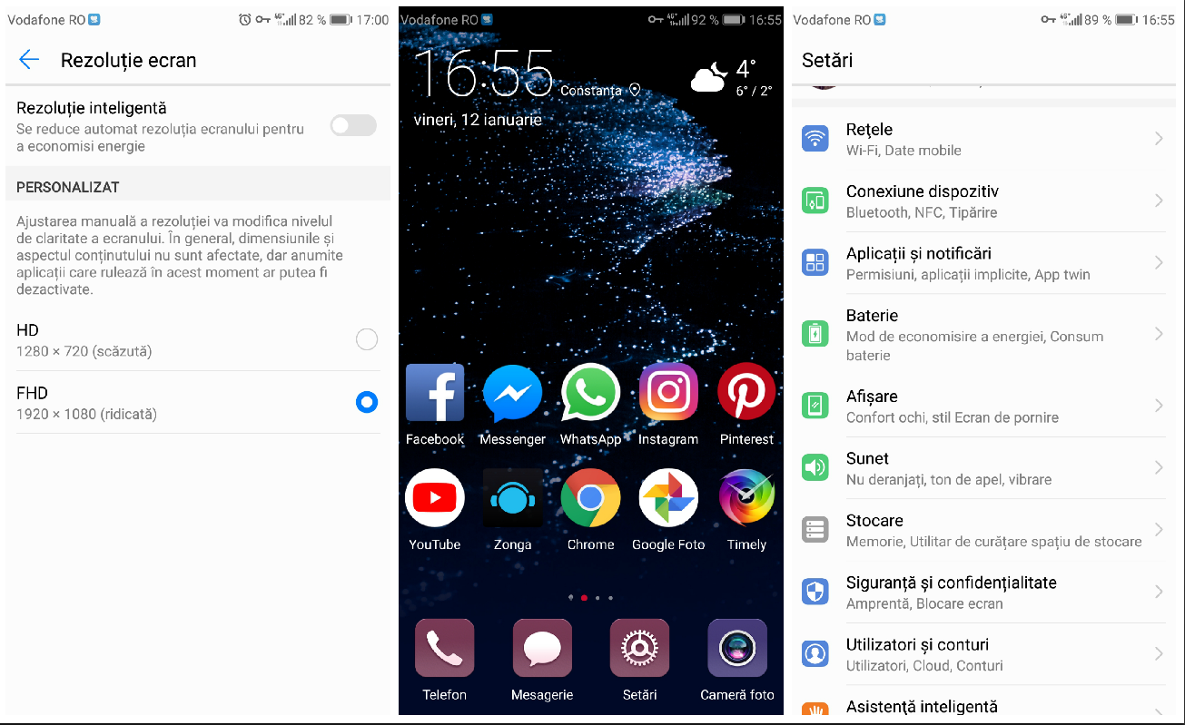 Android 8.0 Oreo pe Huawei P10 - primele screenshots