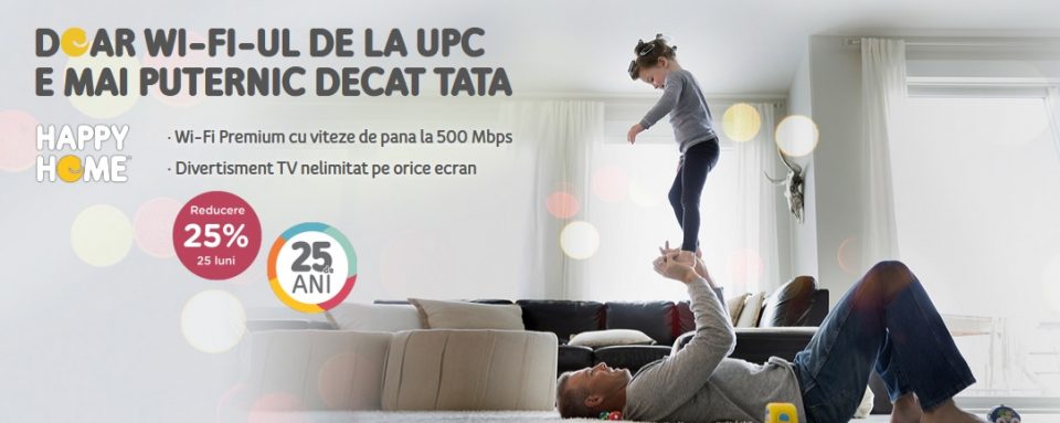 La aniversarea a 25 de ani de prezenţă în România, UPC oferă pachetele ...