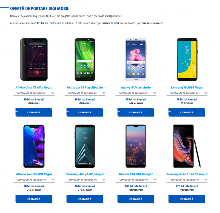 Digi Mobil: Lista smartphone-urilor disponibile în sistemul cu 12 rate ...