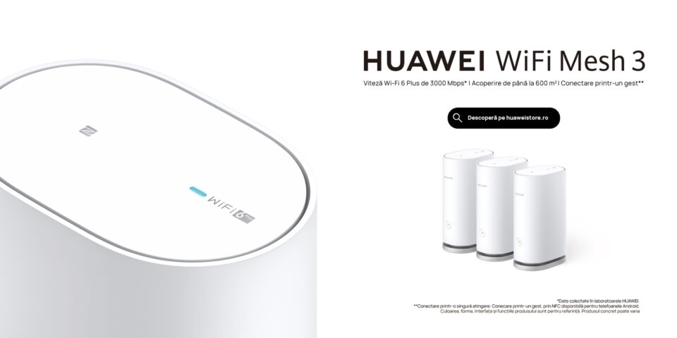Huawei WiFi Mesh 3 - Wi-Fi ax și viteze de până la 3 Gbps*, până la 600 ...