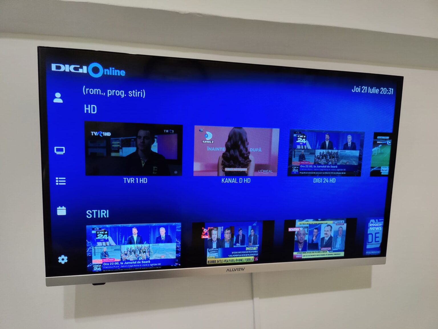 Aplicaţia Digi Online este acum disponibilă şi pe Android TV
