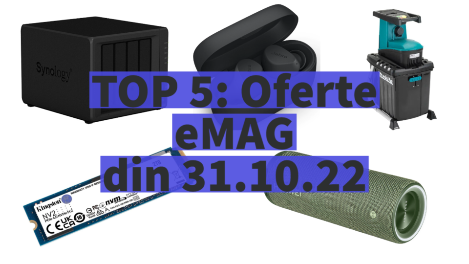 TOP 5: Oferte eMAG din 31.10.22 (Jabra Elite 2, NAS Synology, SSD ...
