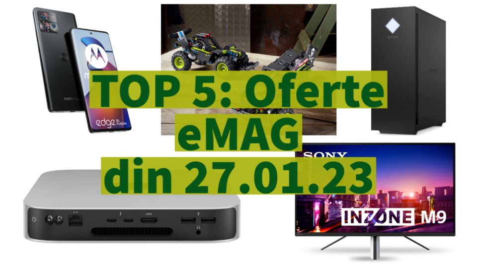 TOP 5: Oferte eMAG din 27.01.23 (Mac Mini cu Apple M2 la precomandă ...