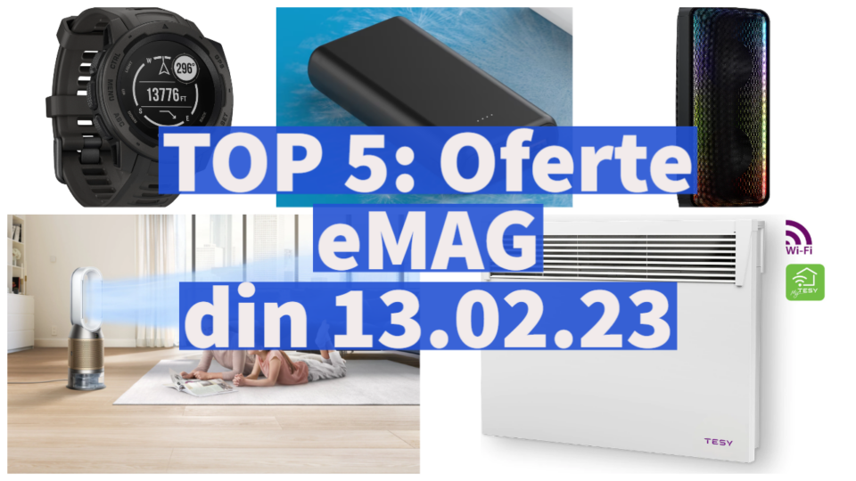 TOP 5: Oferte eMAG din 13.02.23 (purificator cu rol și de umidificare ...
