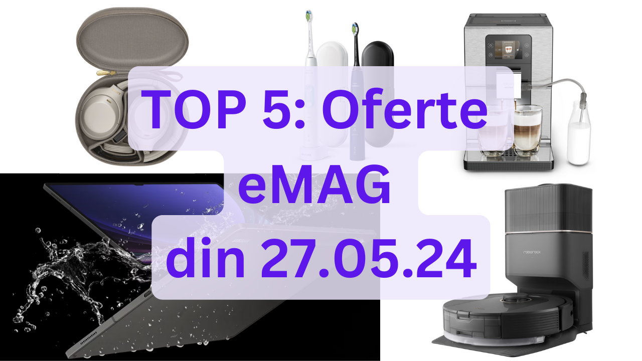 TOP 5: Oferte eMAG din 27.05.24 (cele mai bune căști over the ear cu ...