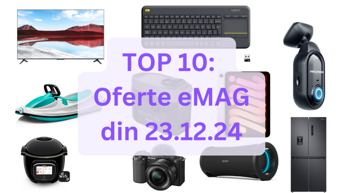 TOP 10: Oferte eMAG din 23.12.24 (televizor QLED Xiaomi pe diagonala de ...