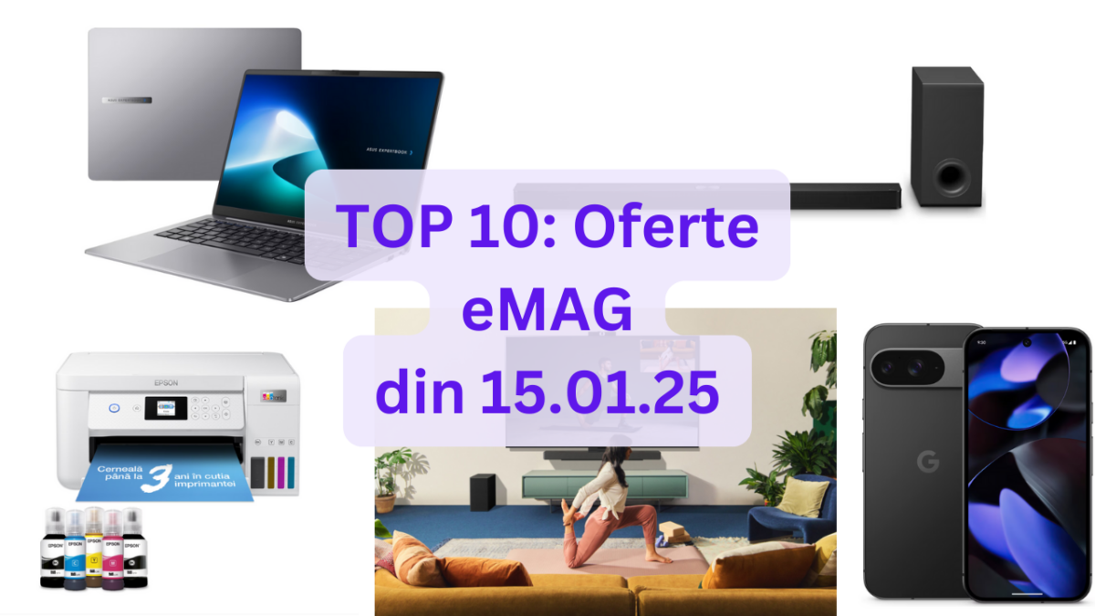 TOP 10: Oferte eMAG din 15.01.25 (televizor și soundbar LG cu recenzii ...