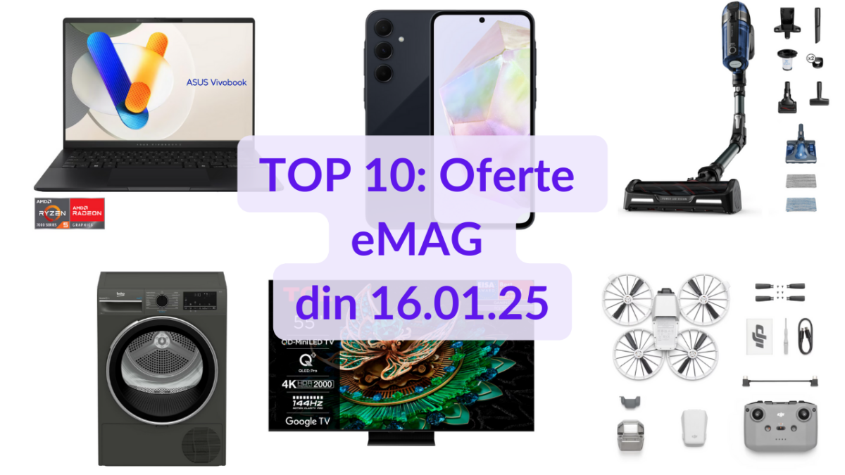 TOP 10: Oferte eMAG din 16.01.25 (cel mai ieftin telefon Samsung cu ...