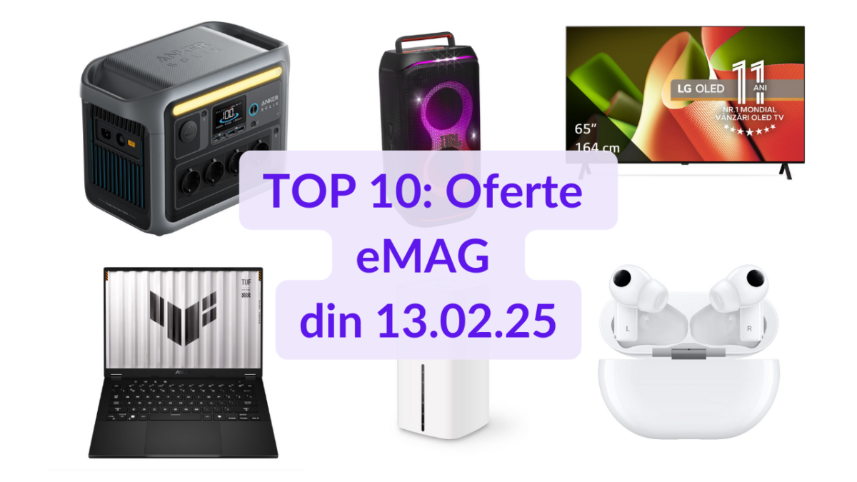 TOP 10: Oferte eMAG din 13.02.25 (televizor LG OLED cu evaluarea 4.88 ...