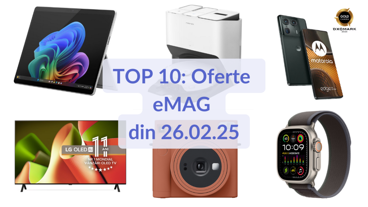 TOP 10: Oferte eMAG din 26.02.25 (cel mai ieftin televizor OLED LG ...