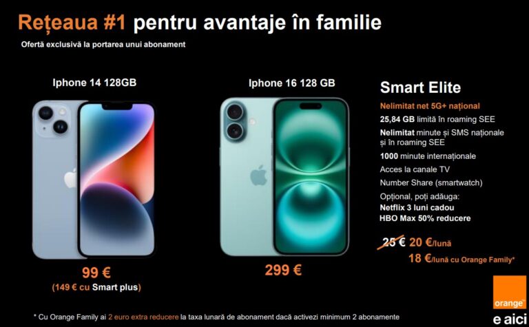 Orange îi atrage pe români cu o nouă super ofertă la portare: iPhone 16 ...