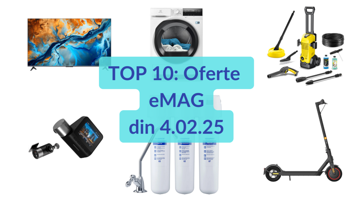 TOP 10: Oferte eMAG din 4.02.25 (televizor Xiaomi Mini LED cu reducere ...