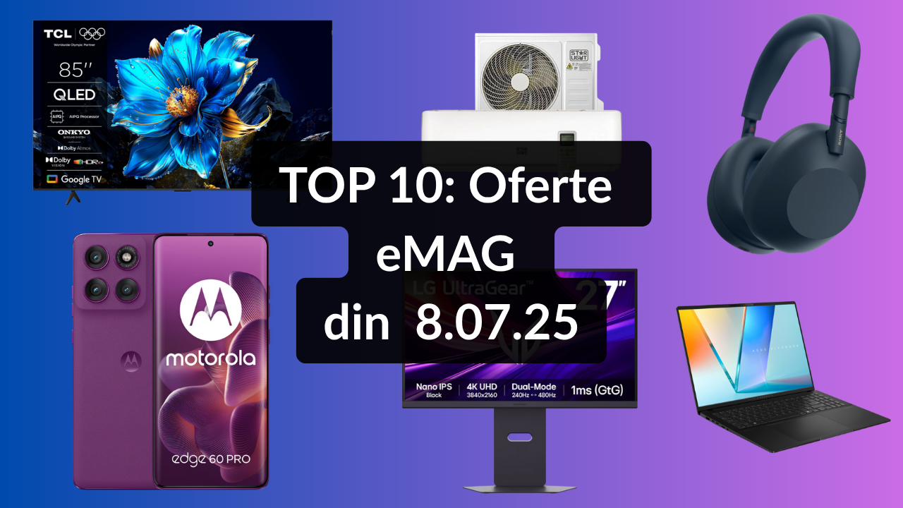 TOP 10: Oferte eMAG din 8.07.25 (aparat de aer condiționat cu 9000BTU ...