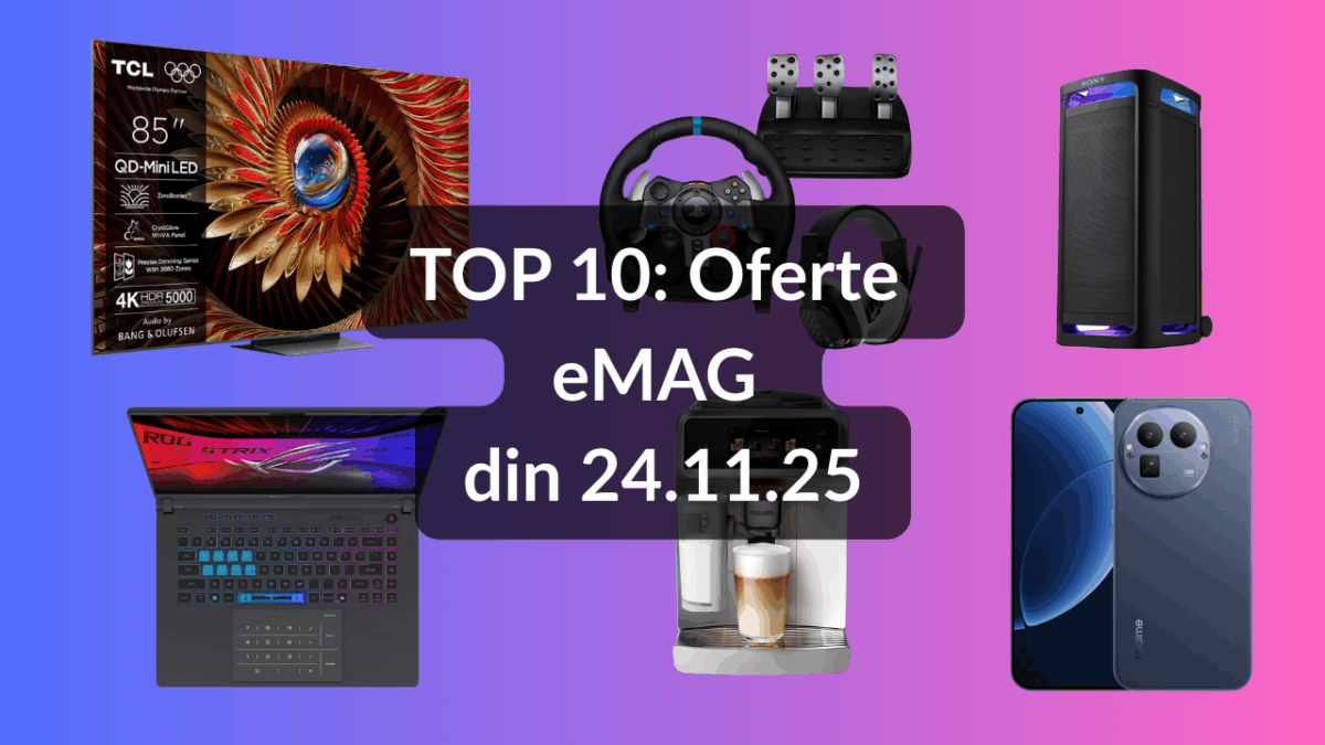TOP 10: Oferte eMAG din 24.11.25 (cel mai performant espressor automat ...