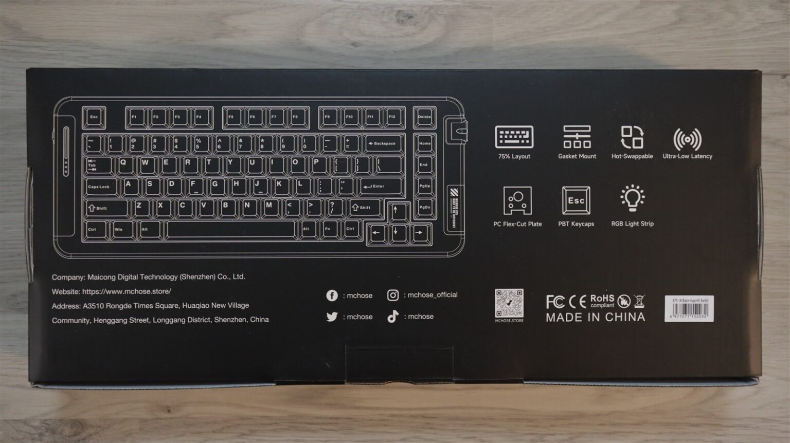 Tastatură gaming mecanică wireless MCHOSE X75 TKL - review