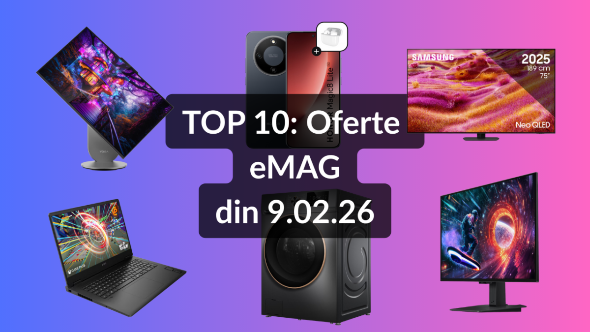 TOP 10: Oferte eMAG din 9.02.26 (cel mai ieftin televizor LG pe ...