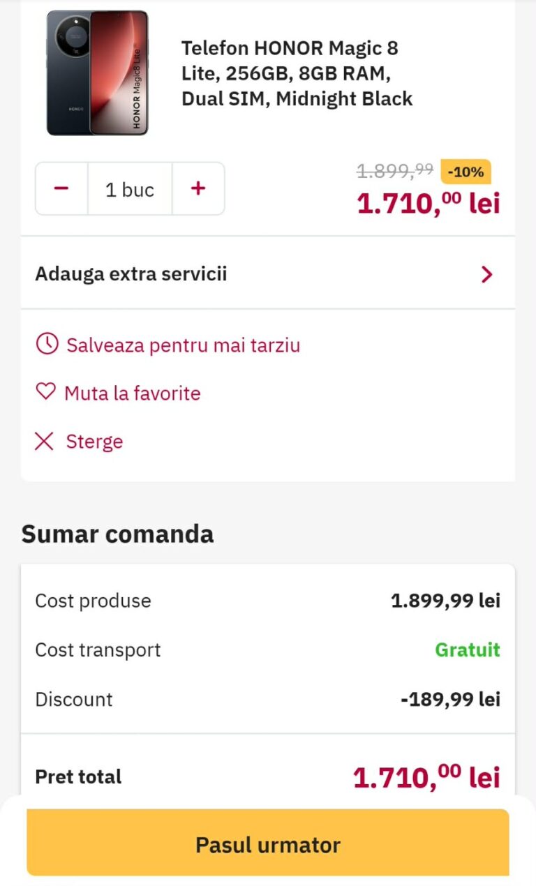 Oferta zilei: Honor Magic8 Lite în varianta cu 8 GB RAM şi 256 GB ...