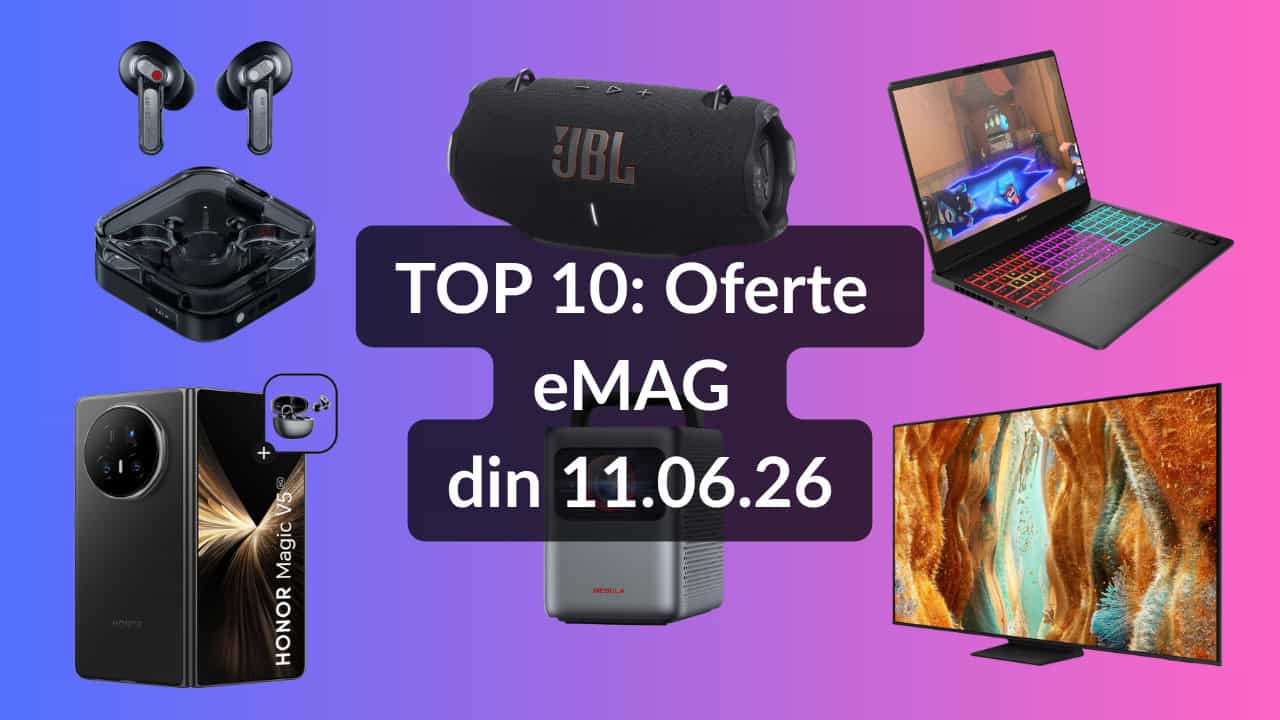 TOP 10: Oferte eMAG din 11.06.26 (televizor Samsung cu panel Neo QLED ...